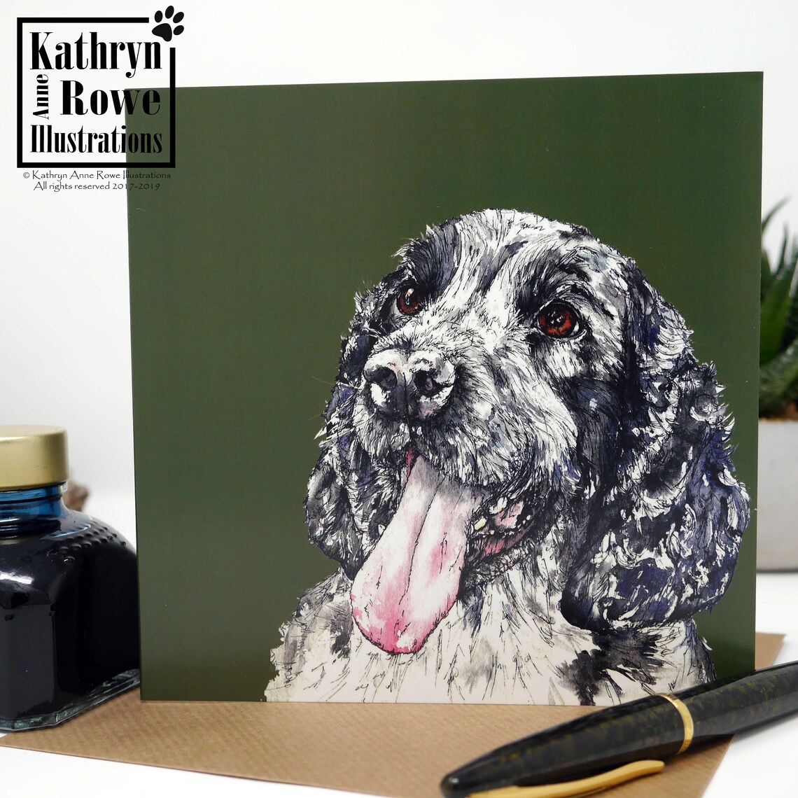 Cocker Spaniel Card, Cocker Spaniel, Cocker Spaniel Gift, Cocker ...