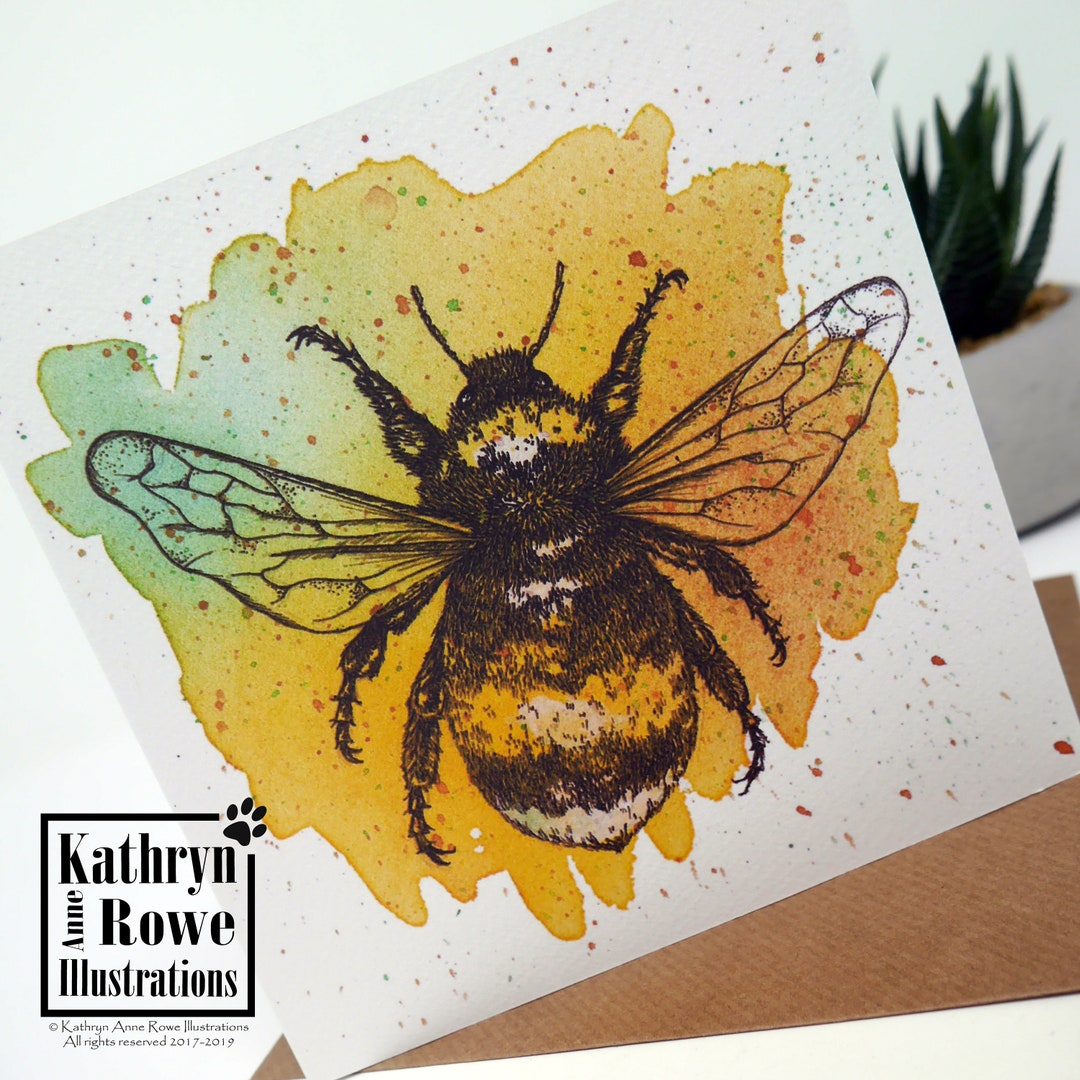 Bee, Bumblebee, Bee Card, Bumblebee Card, Wildlife, Nature, Bees ...