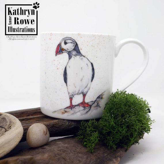 Puffin Puffin Mug Bird Gift Coastal Decor Birthday | Etsy