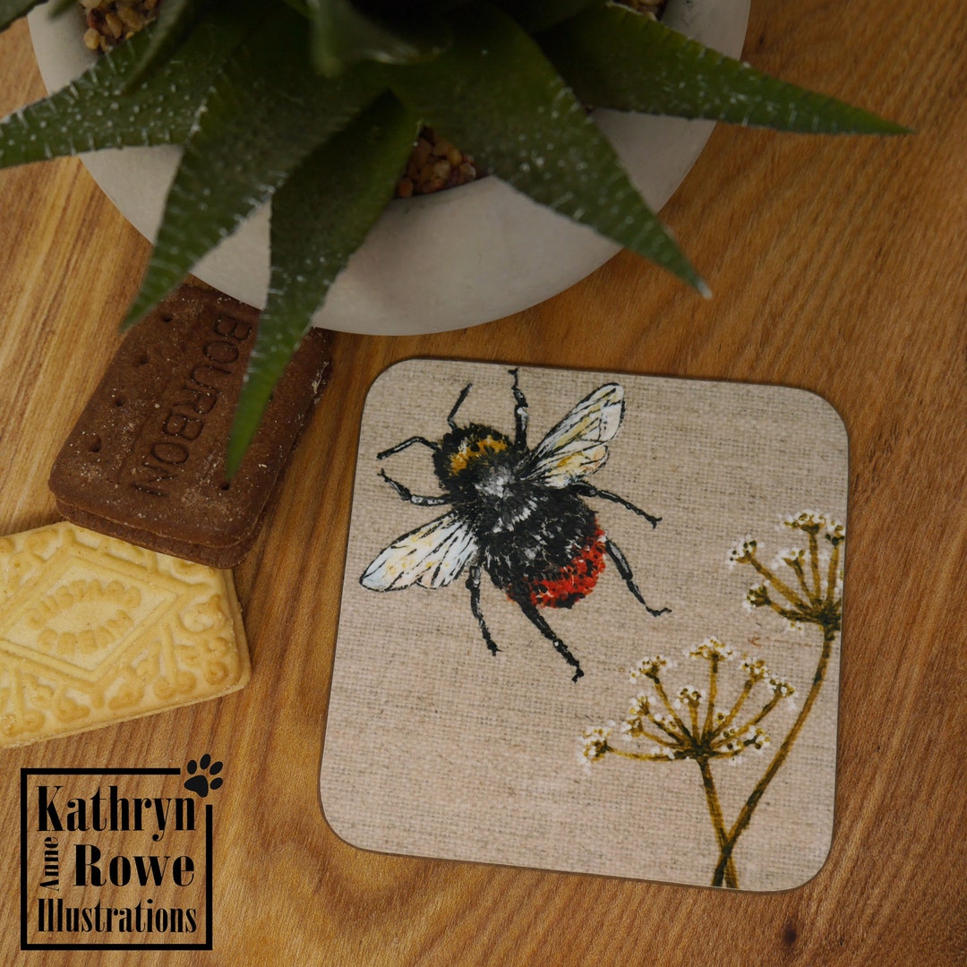 Bee, Bumblebee, Bee Gift, Bumblebee Coaster, Wildlife, Nature ...