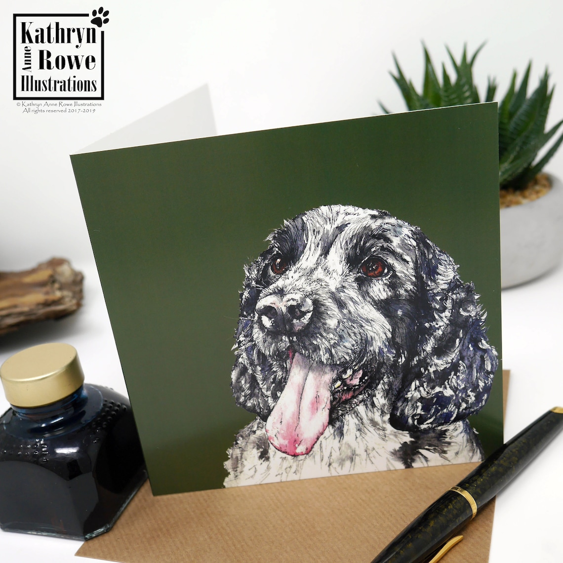 Cocker Spaniel Card, Cocker Spaniel, Cocker Spaniel Gift, Cocker ...