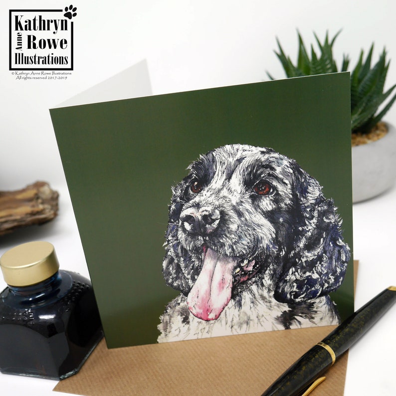 Cocker Spaniel Card, Cocker Spaniel, Cocker Spaniel Gift, Cocker ...