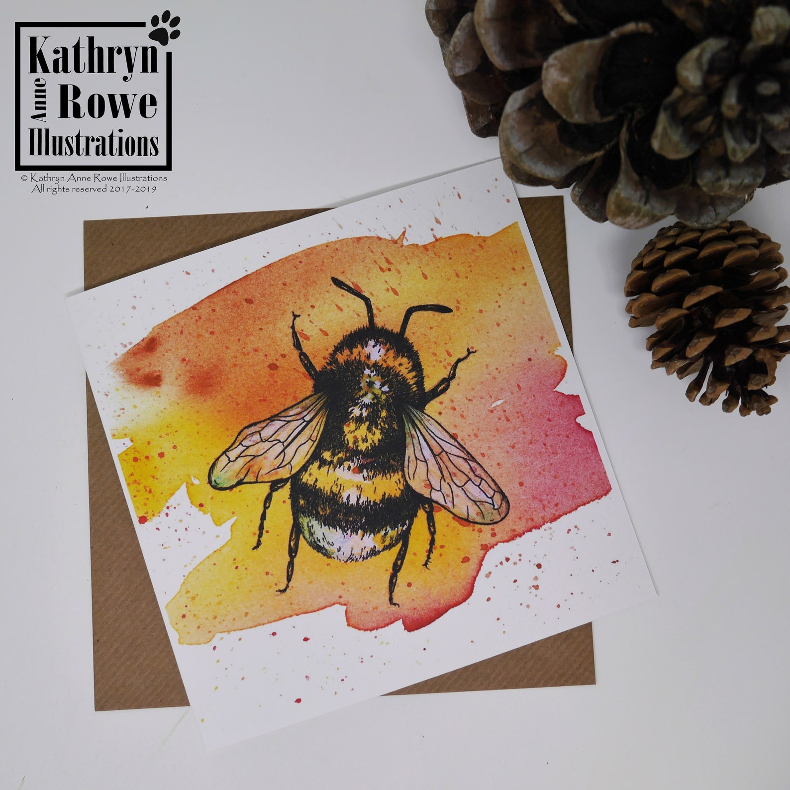 Bee Bumblebee Bee Card Bumblebee Card Wildlife Nature - Etsy UK