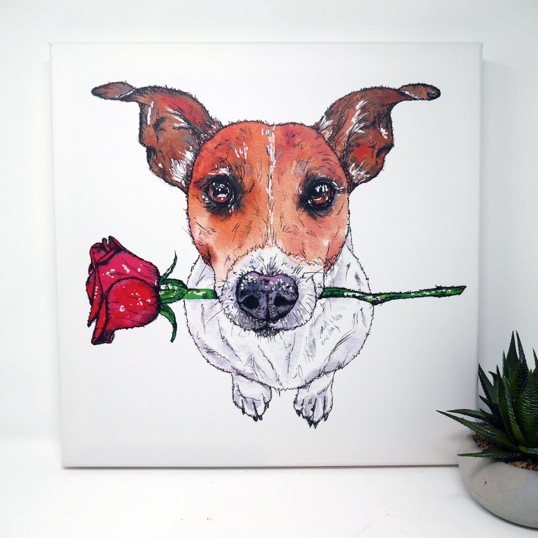 Jack Russell Terrier, Canvas Print, Jack Russell Art, Print, JRT Art ...