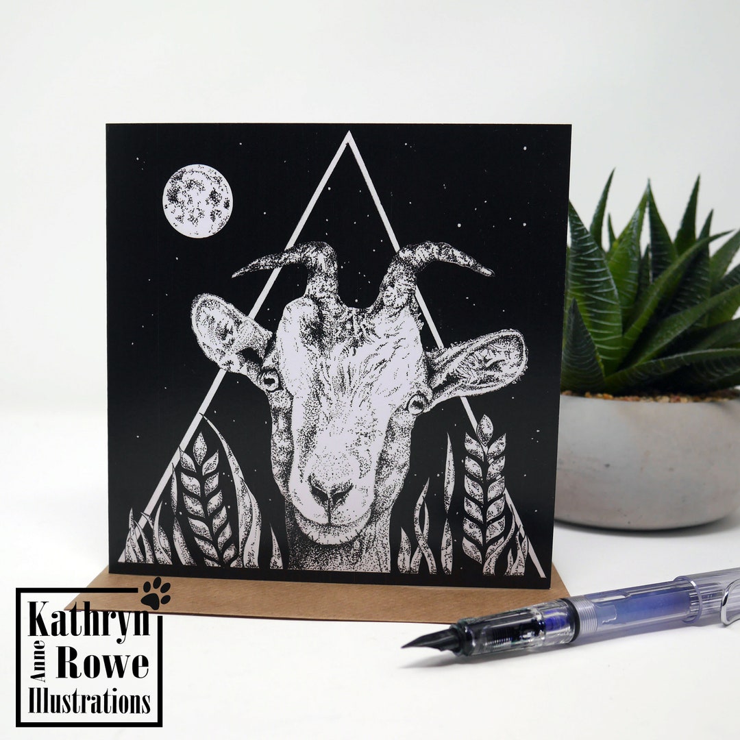 Goat, Goat Card, Goat Decoration, Goat Lover Gift, Farm Animal Gift ...