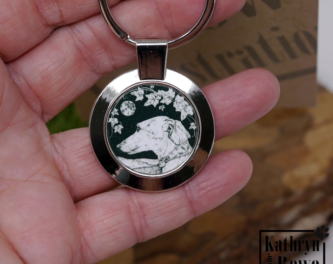 Lurcher, Lurcher Art, Sighthound, Lurcher Gift, Keyring, Lurcher ...