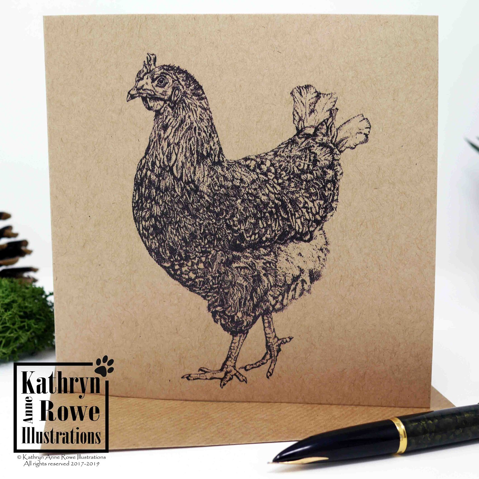 Chicken, Chicken Greeting Card, Hen, Hen Card, Chicken Lover, Chicken ...
