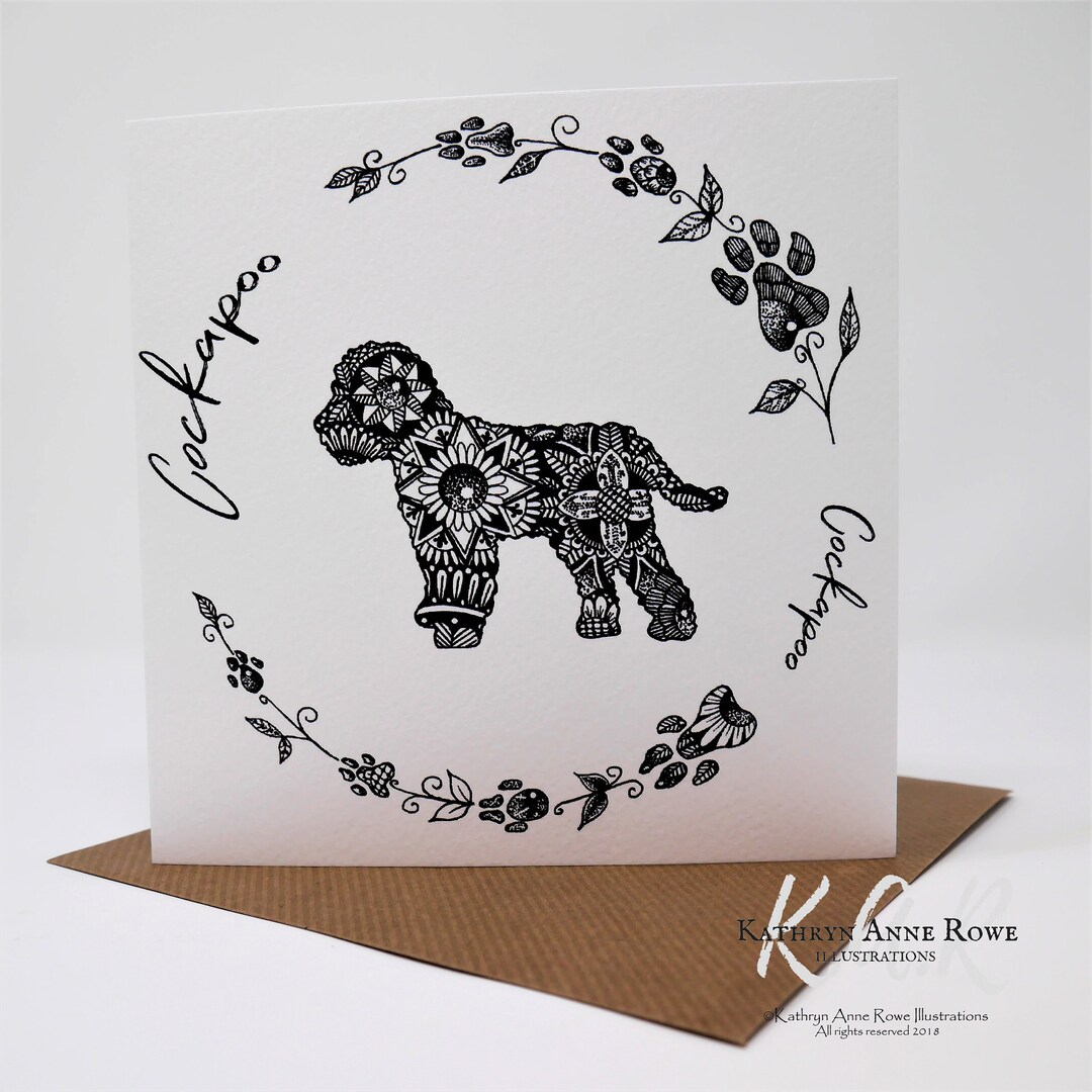 Cockapoo Card, Cockapoo, Cockapoo Gift, Cockapoos, Gifts for Cockapoo ...