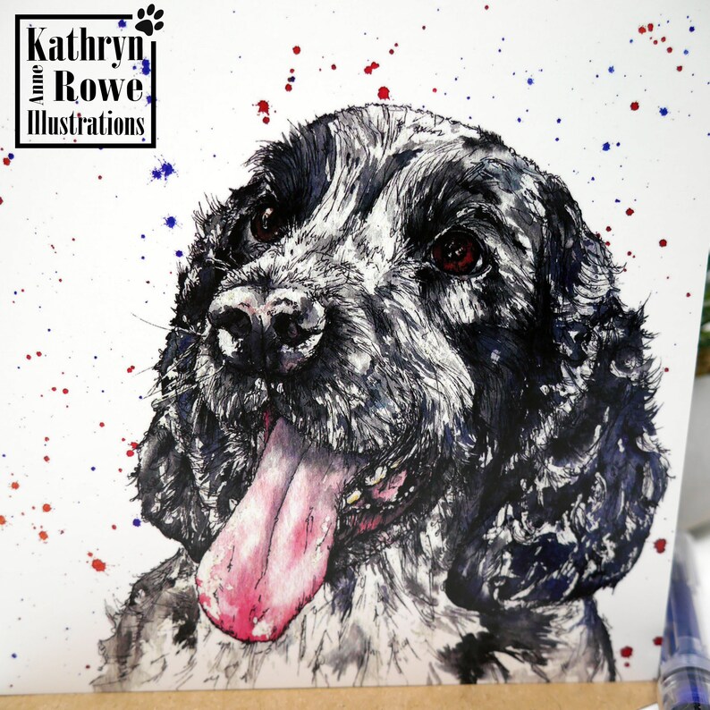 Cocker Spaniel Card, Cocker Spaniel, Cocker Spaniel Gift, Cocker ...