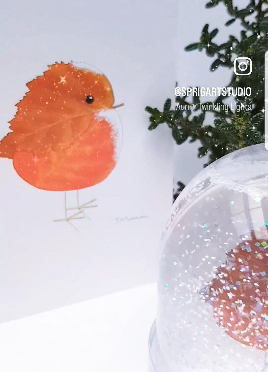 Robin in Snow, Robin Redbreast , Christmas Robin, Folk Art Robin ...