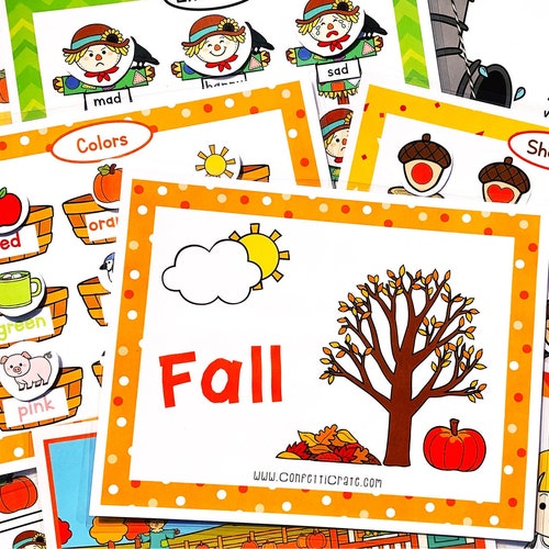 Fall Busy Book Autumn Quiet Book Toddler Learning Binder - Etsy