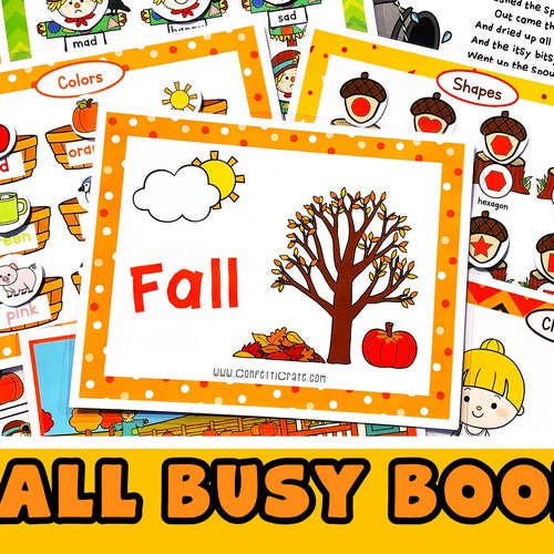 Fall Busy Book Printable Quiet Book Homeschool Learning | Etsy