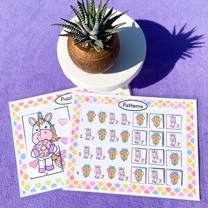 Unicorn Busy Book Printable for Toddlers, Toddler Girls, Busy Binder ...