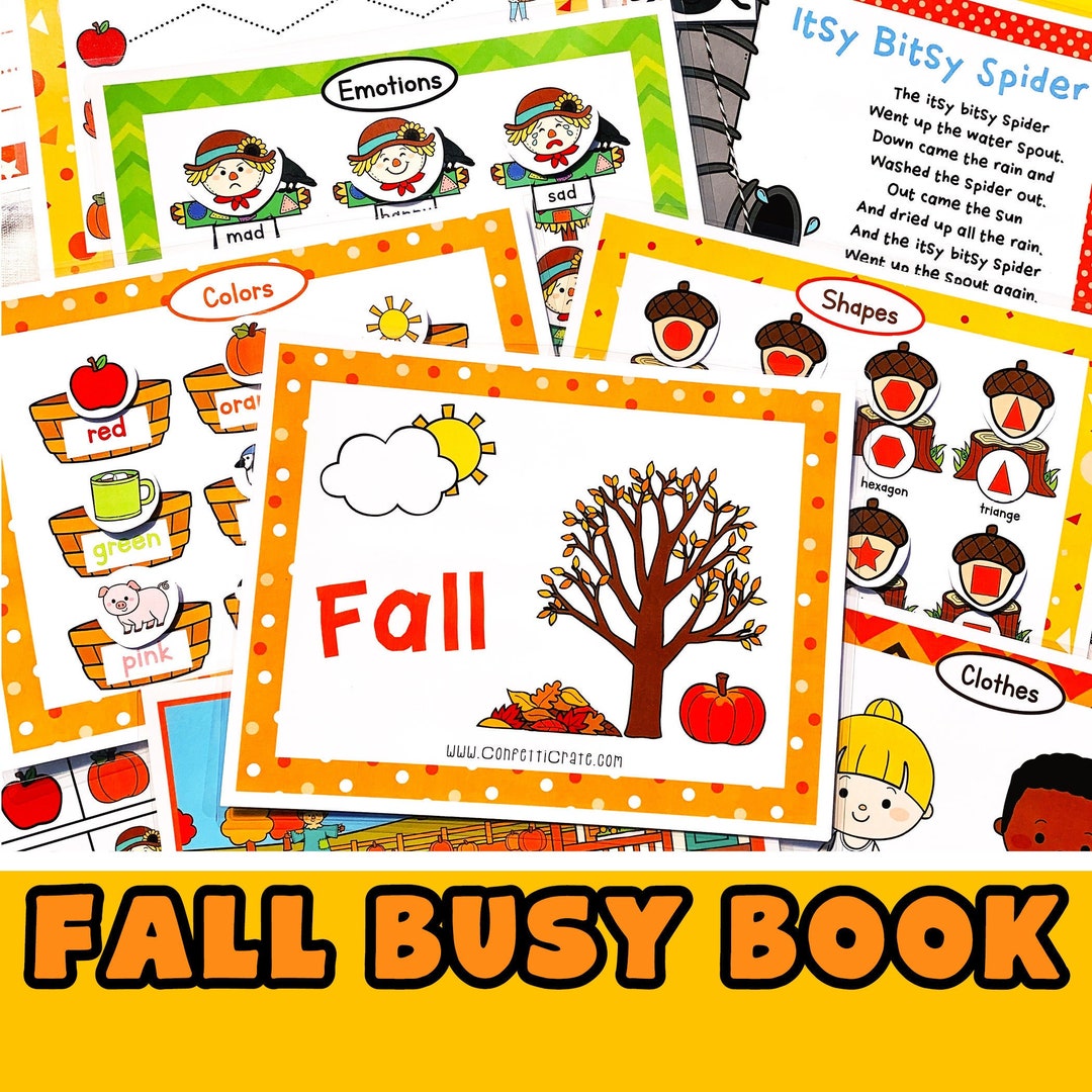 Fall Busy Book: Preschool Learning Activities (printable PDF) - Etsy