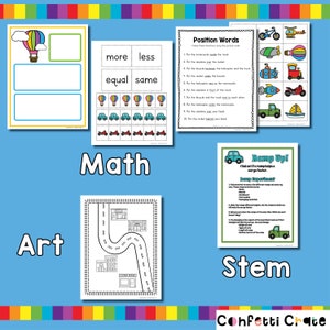 Transportation Preschool Curriculum, Vehicles Activities, Cars Theme ...