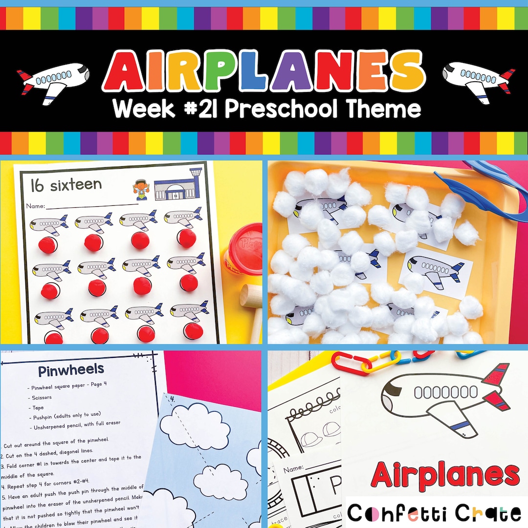 Airplanes Preschool Curriculum Printable, Homeschool Preschool, Toddler ...