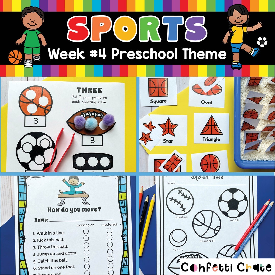 Sports Preschool Curriculum, Preschool Printables, Sports Theme ...