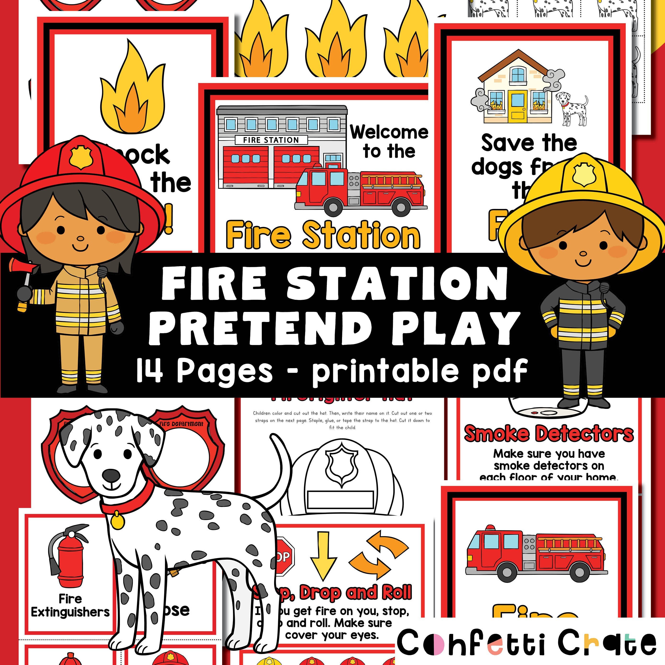 Fire Station Cartoon For Kids