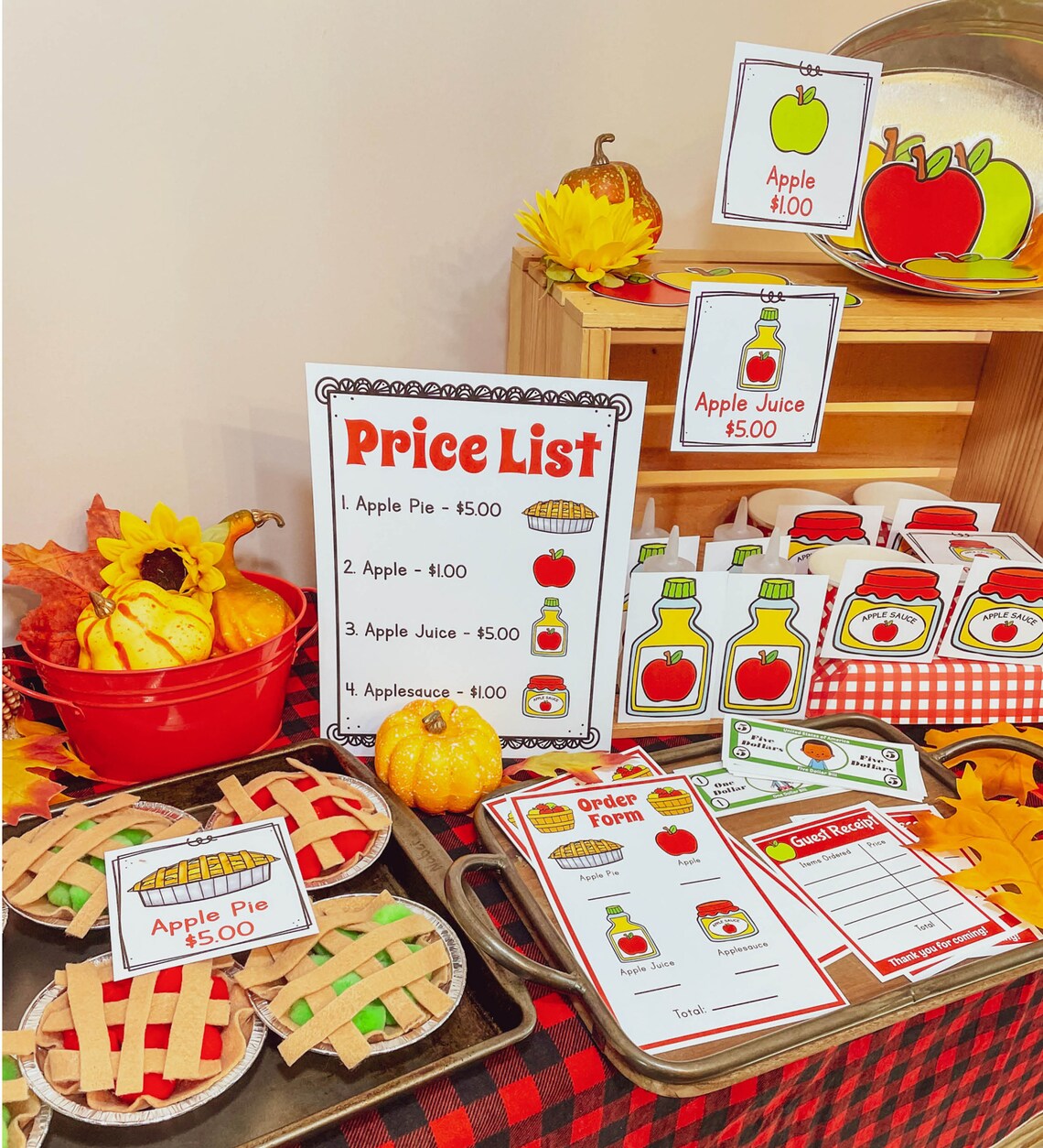 Apple Orchard Pretend Play Printables Farm Dramatic Play - Etsy