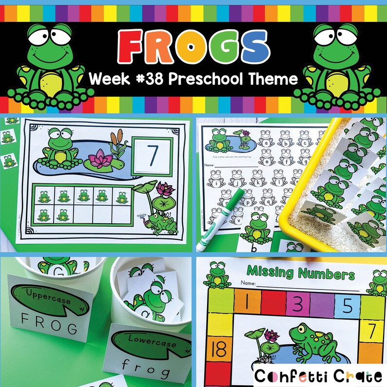 Frogs Preschool Curriculum Printables Pond Activities - Etsy