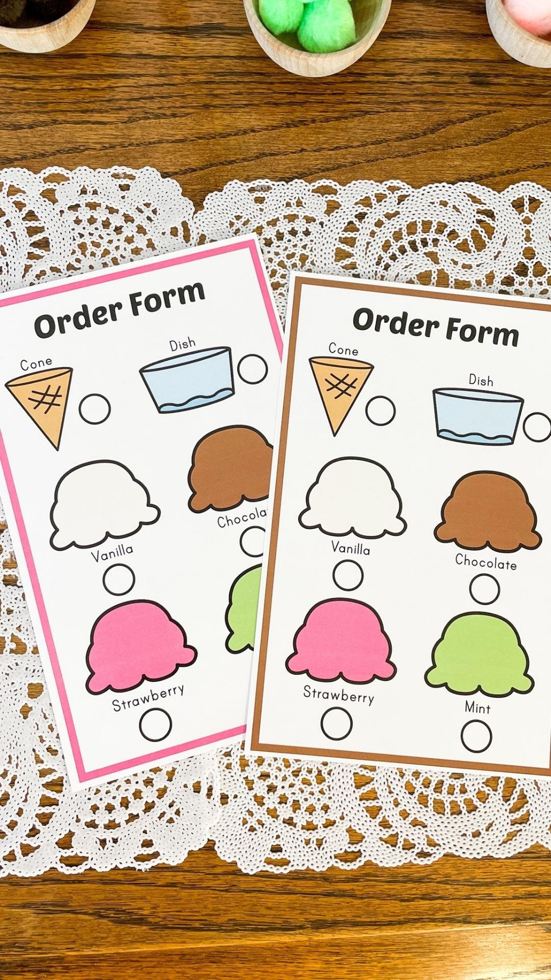 Ice Cream Shop Pretend Play Printables Ice Cream Kids Play - Etsy UK