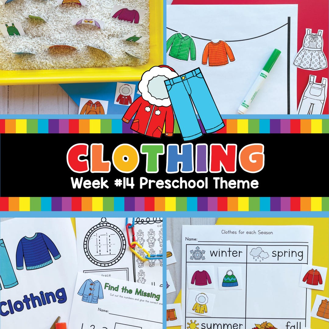 Clothing Preschool Curriculum Printable, Clothes Activities, Preschool ...