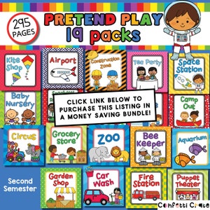 Spring Pretend Play Printables, Kite Shop, Toddler Pretend Play, Summer ...