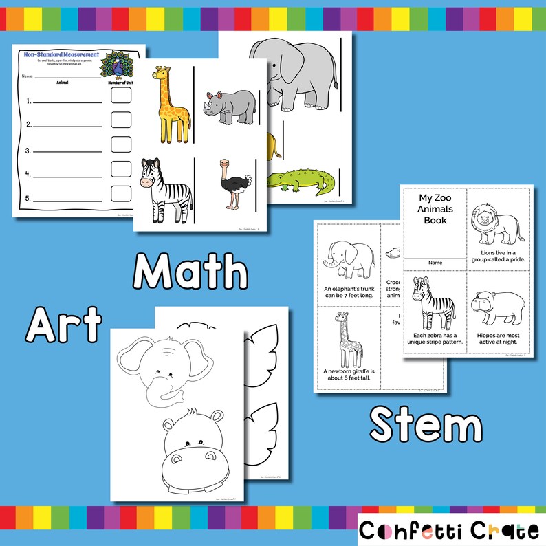 Zoo Preschool Theme Printable Preschool Curriculum - Etsy