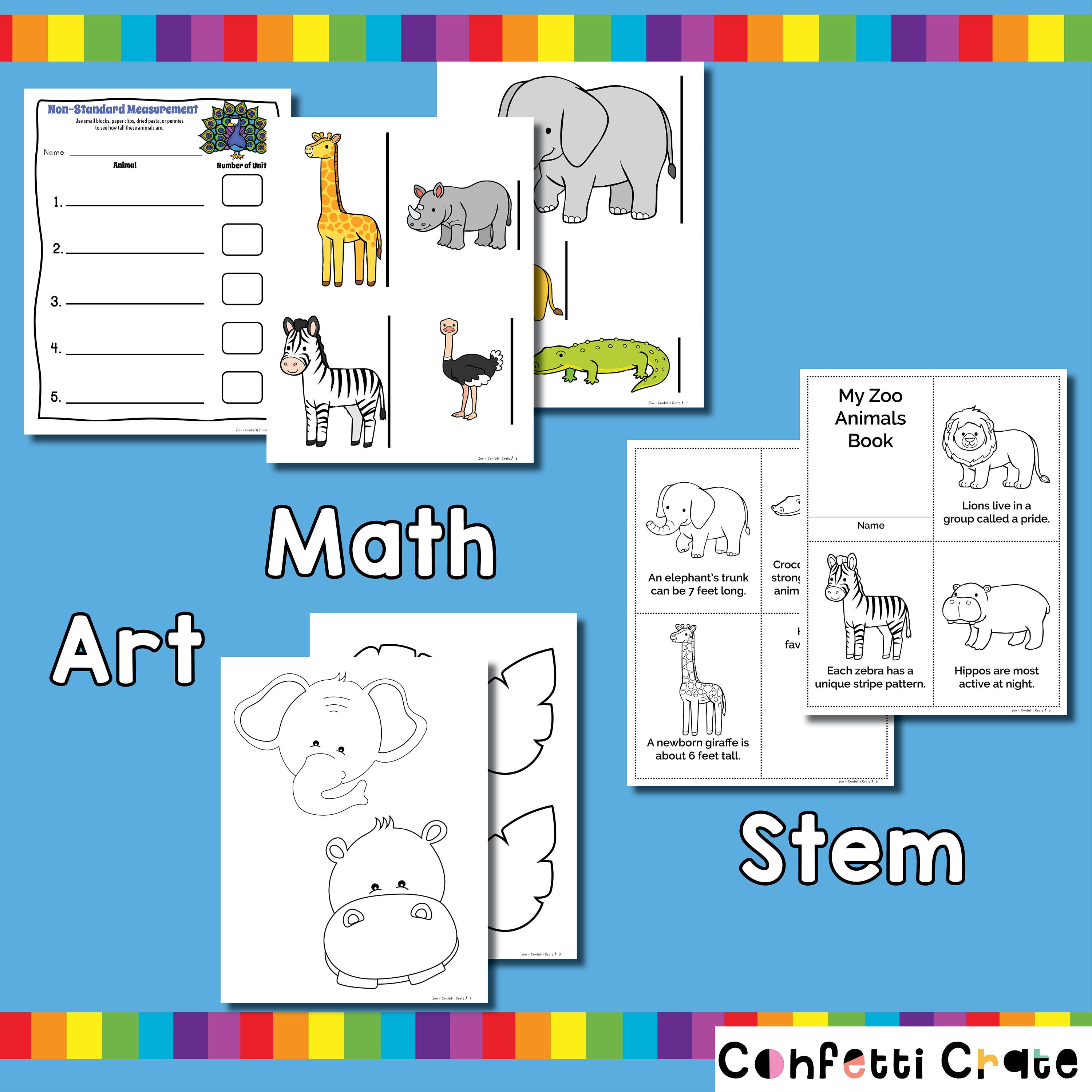 Zoo Preschool Theme Printable Preschool Curriculum - Etsy