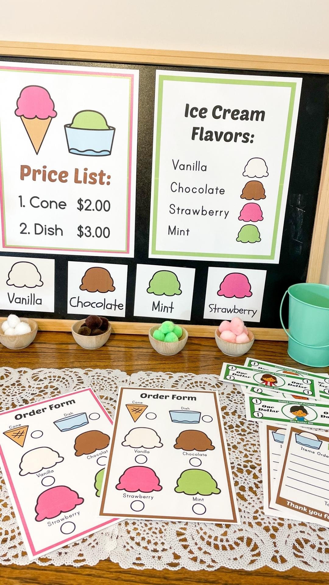 Ice Cream Shop Pretend Play Printables Ice Cream Kids Play - Etsy Australia