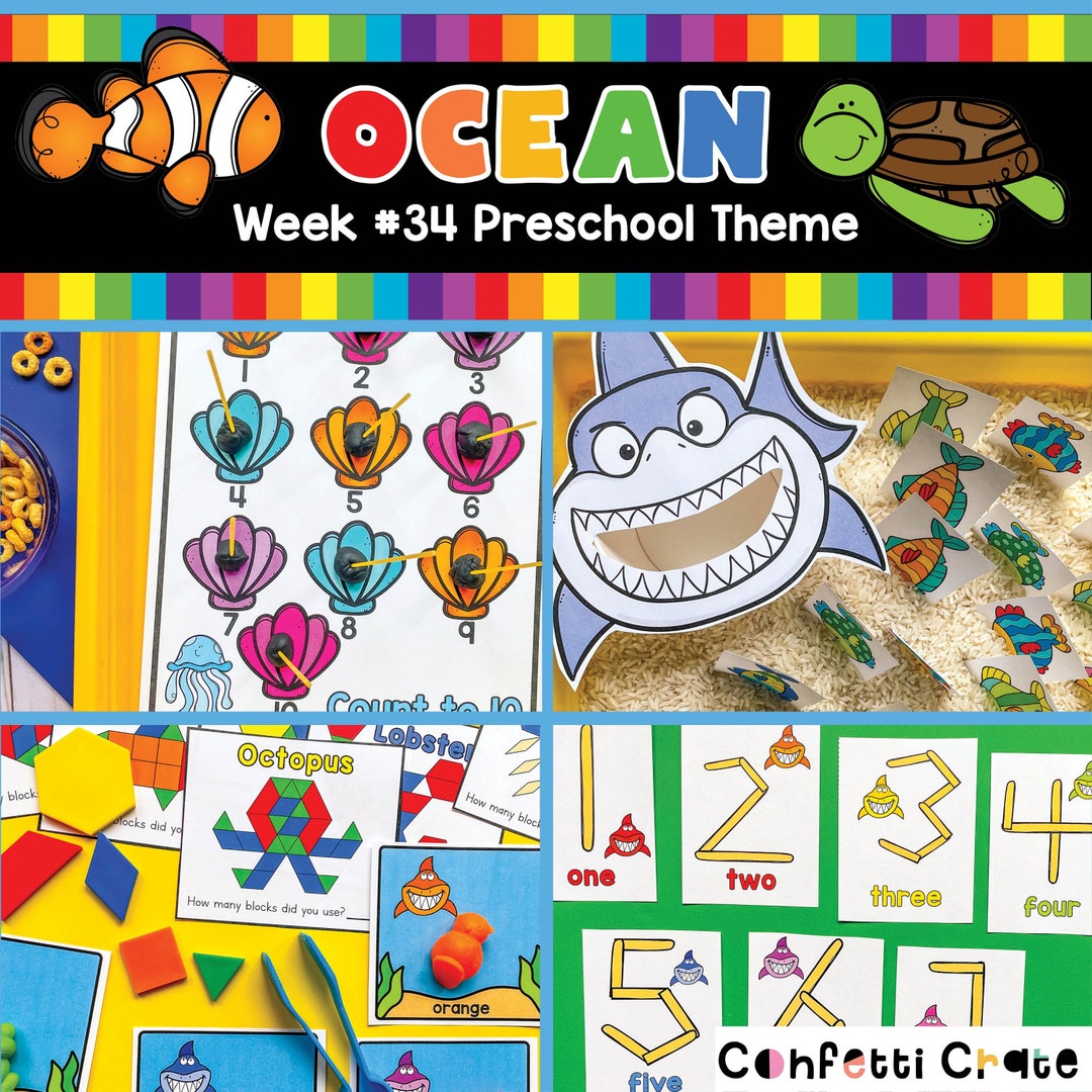 Ocean Preschool Curriculum Printable, Ocean Theme, Preschool Worksheets ...