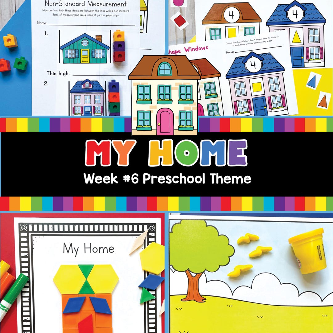 My Home Preschool Curriculum Printables, House Theme, Preschool ...