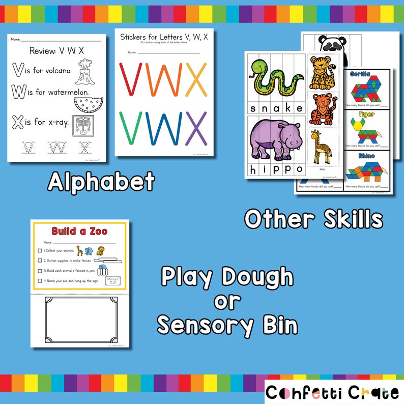 Zoo Preschool Theme Printable Preschool Curriculum - Etsy