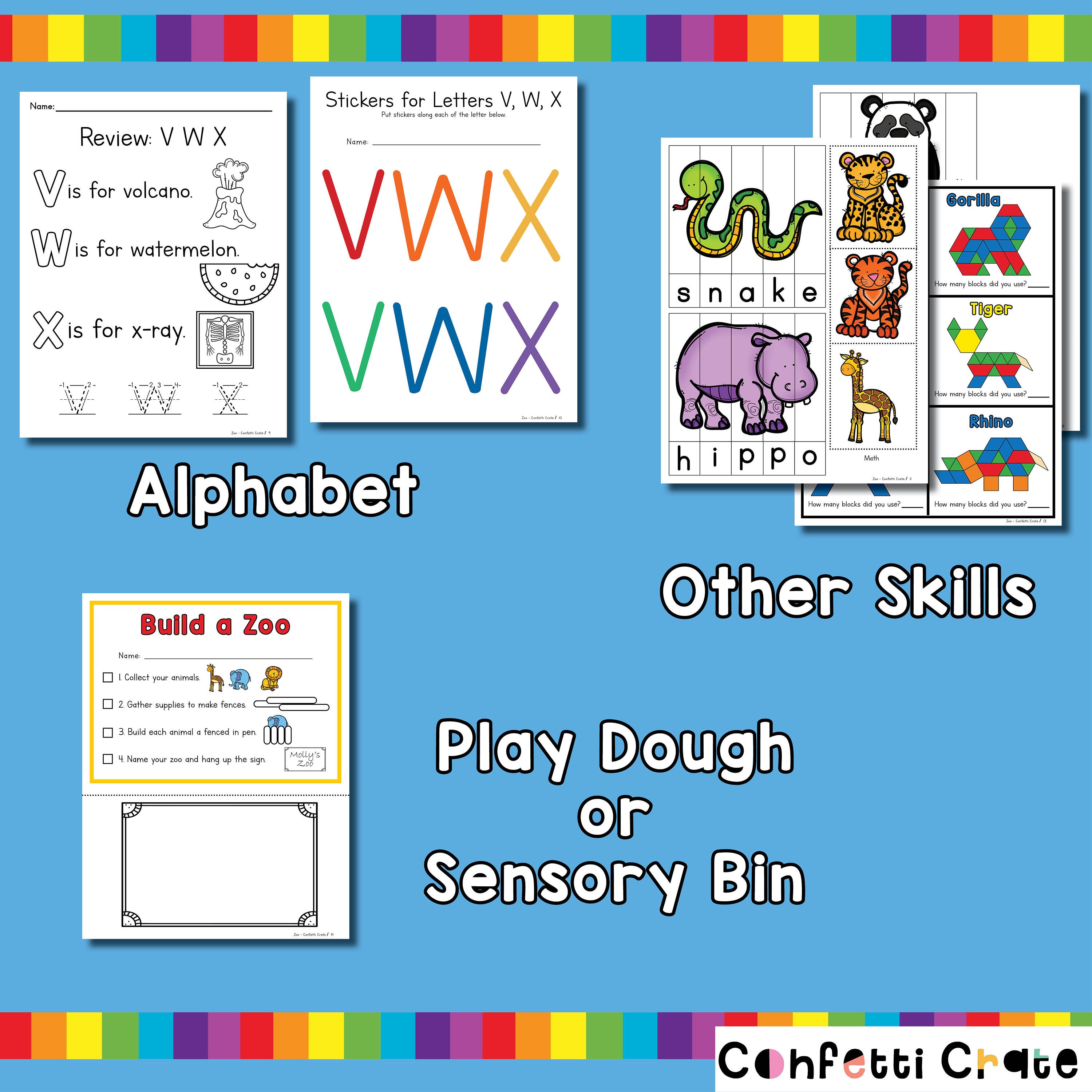 Zoo Preschool Theme Printable Preschool Curriculum - Etsy