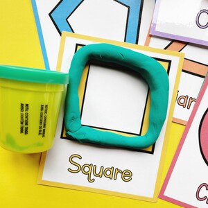 Shapes Playdough Mats Printable, Playdough Shapes, Play Dough Mats ...