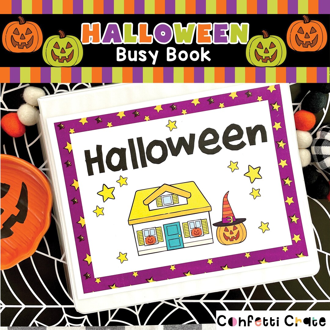 Halloween Busy Book Printable for Toddlers, Halloween Busy Binder ...