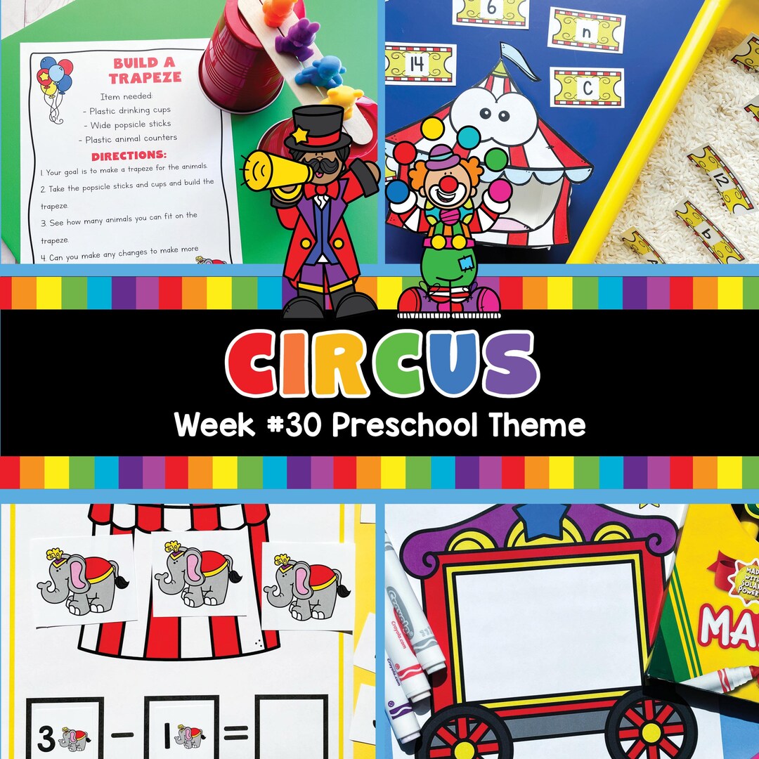 Circus Preschool Curriculum Printable, Toddler Activities, Homeschool ...