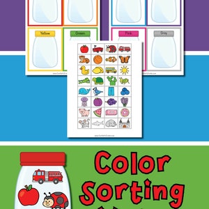 Color Sorting Preschool Printables, Activity Center, Preschool Colors ...