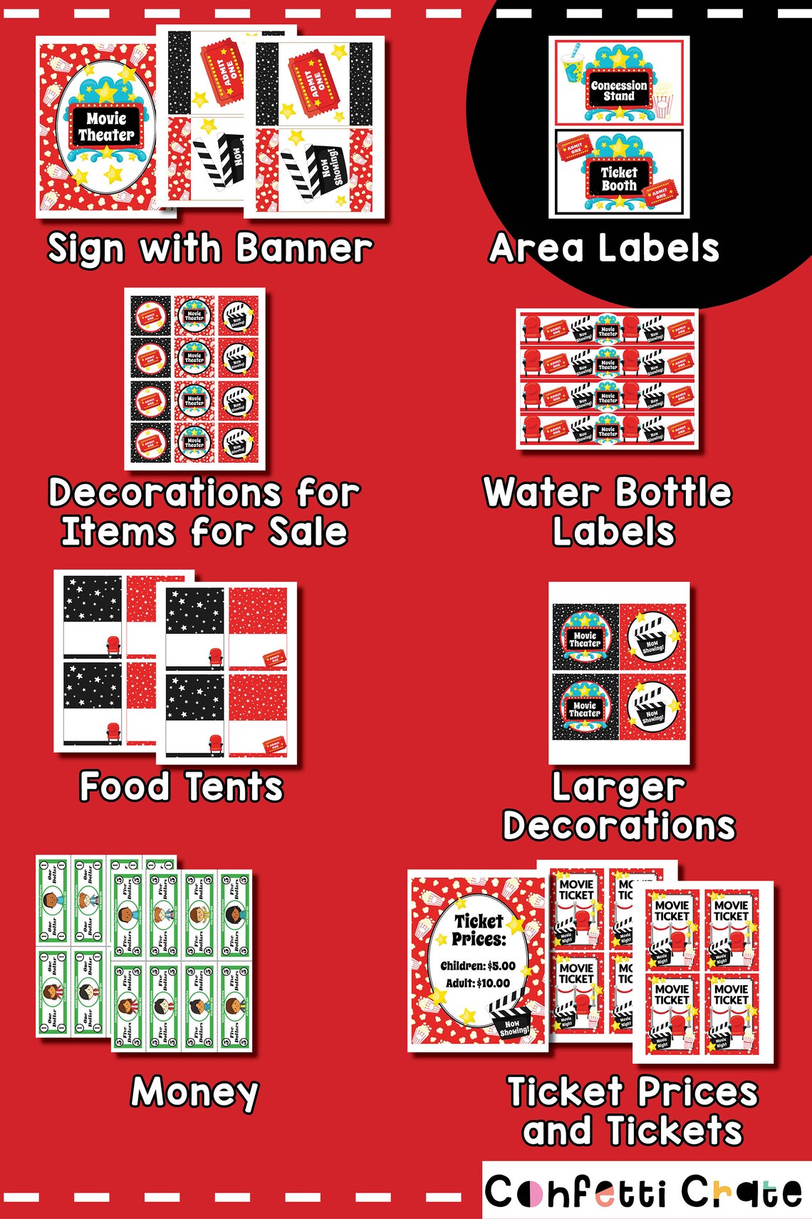 Movie Theater Pretend Play Printable Movies Dramatic Play | Etsy