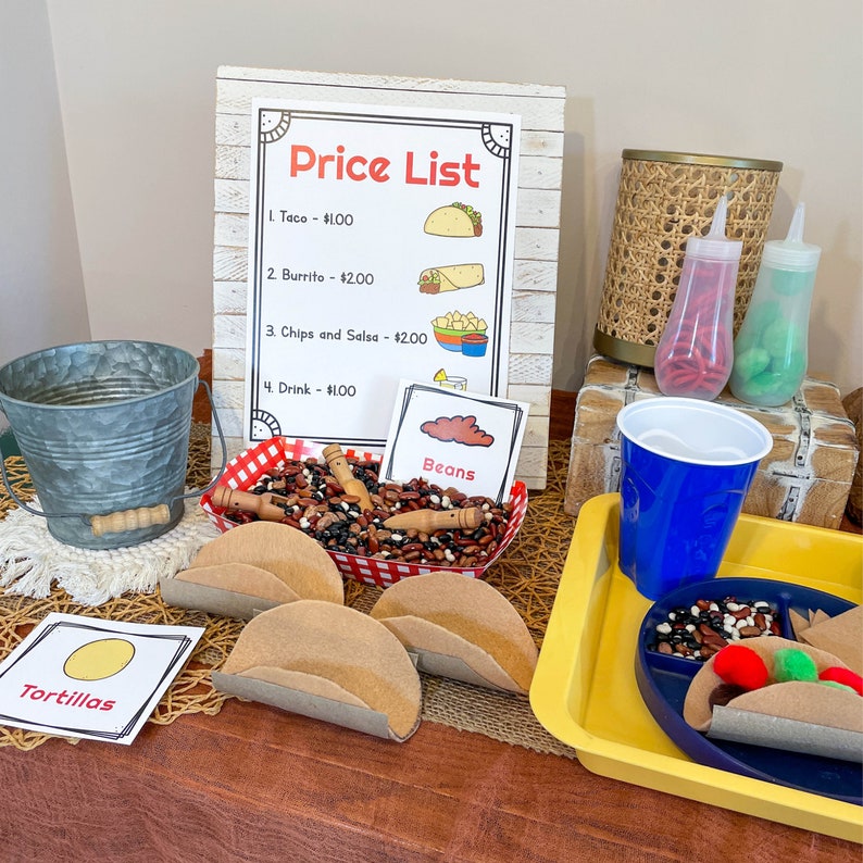 Taco Truck Pretend Play Printables Taco Shop Play Taco - Etsy