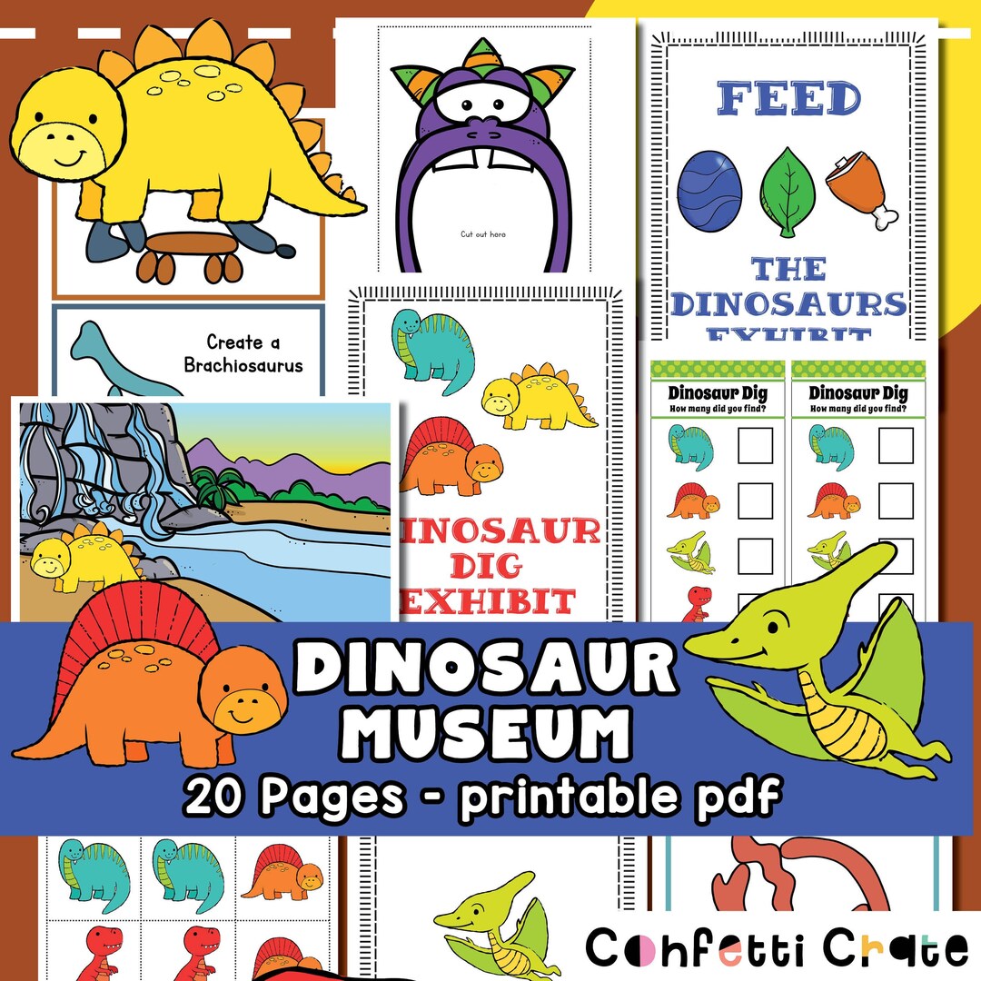 Dinosaur Museum Pretend Play Printable Dinosaur Dramatic - Etsy