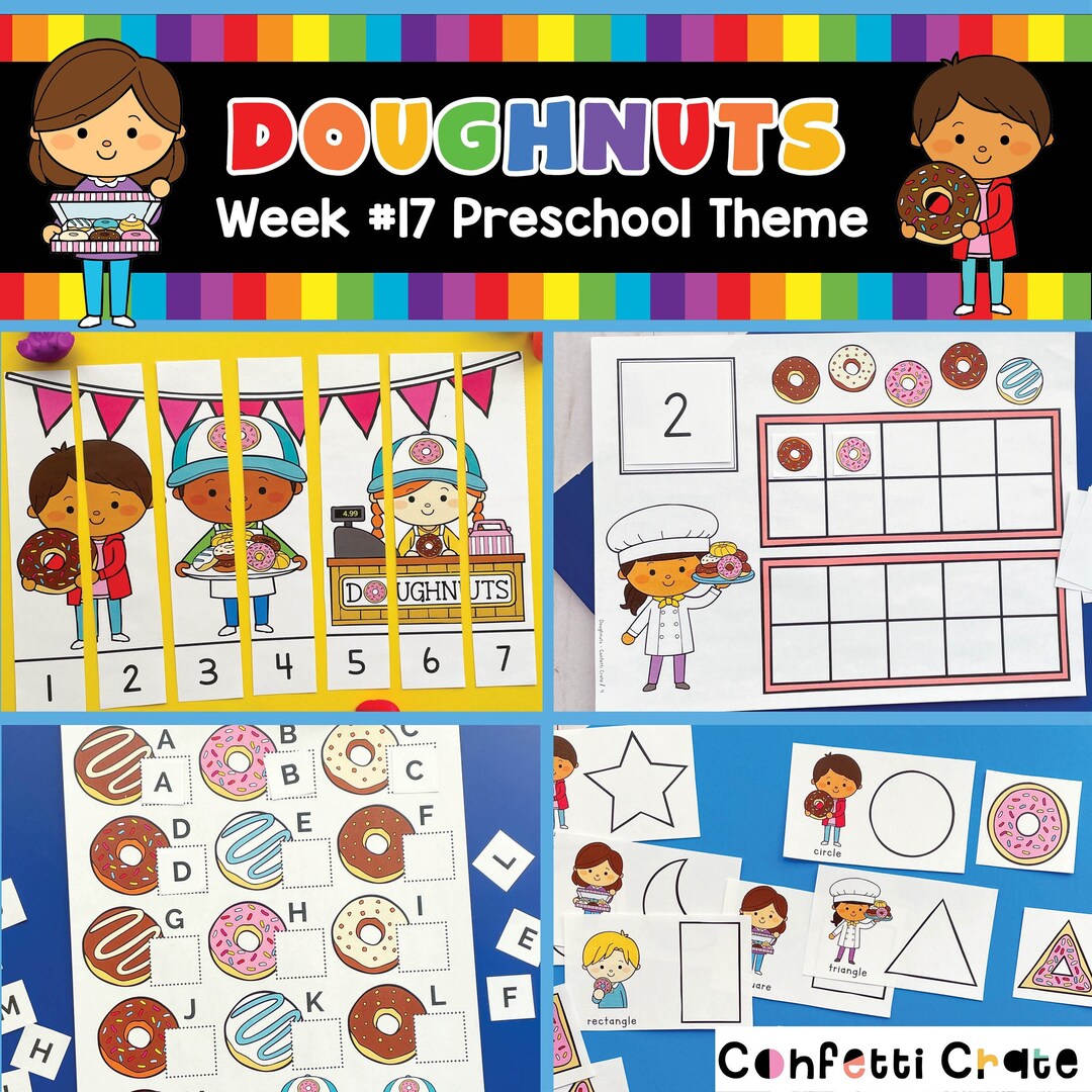 Doughnuts Preschool Curriculum Printables, Donuts Theme, Homeschool ...