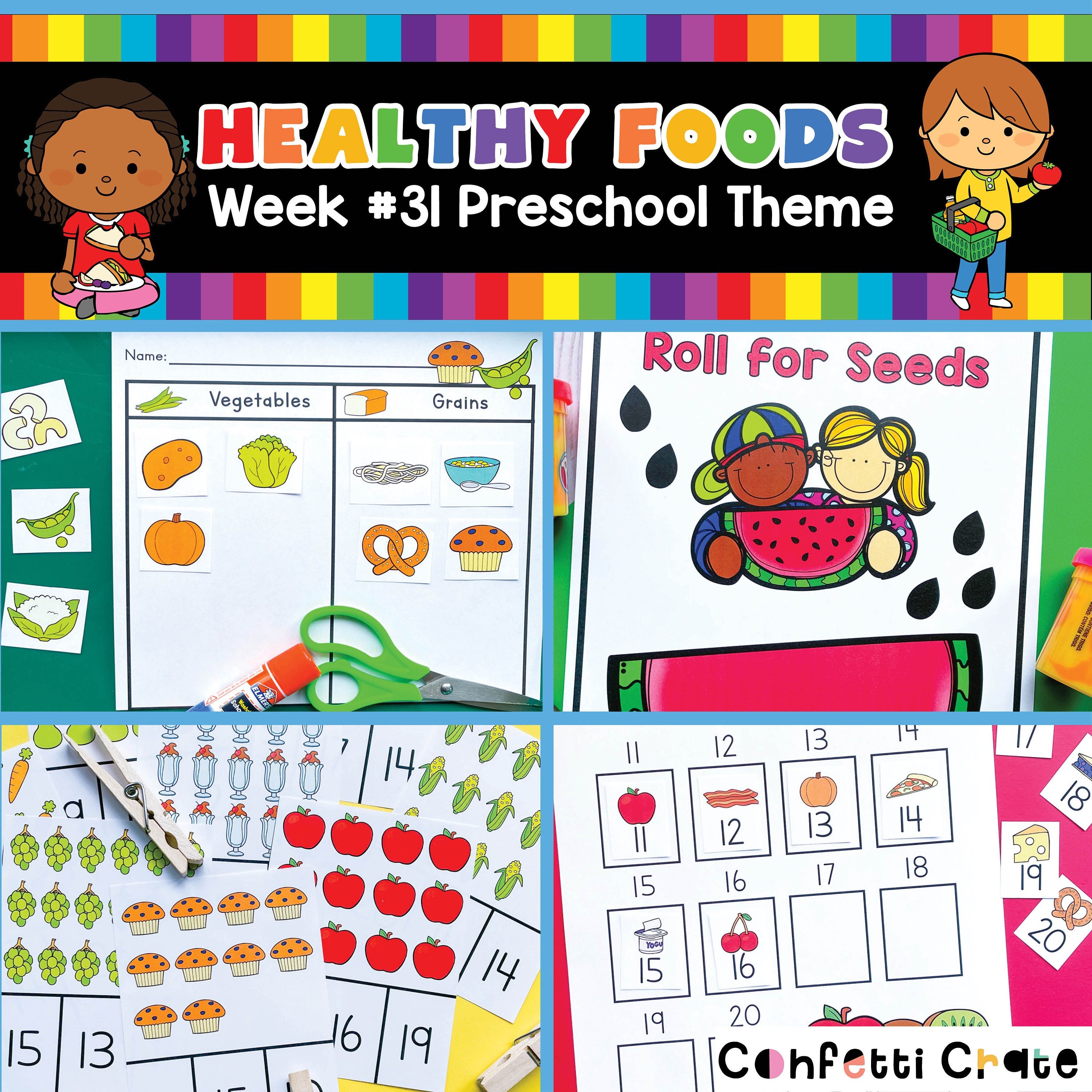 Healthy Foods Preschool Curriculum Printables Preschool Food - Etsy