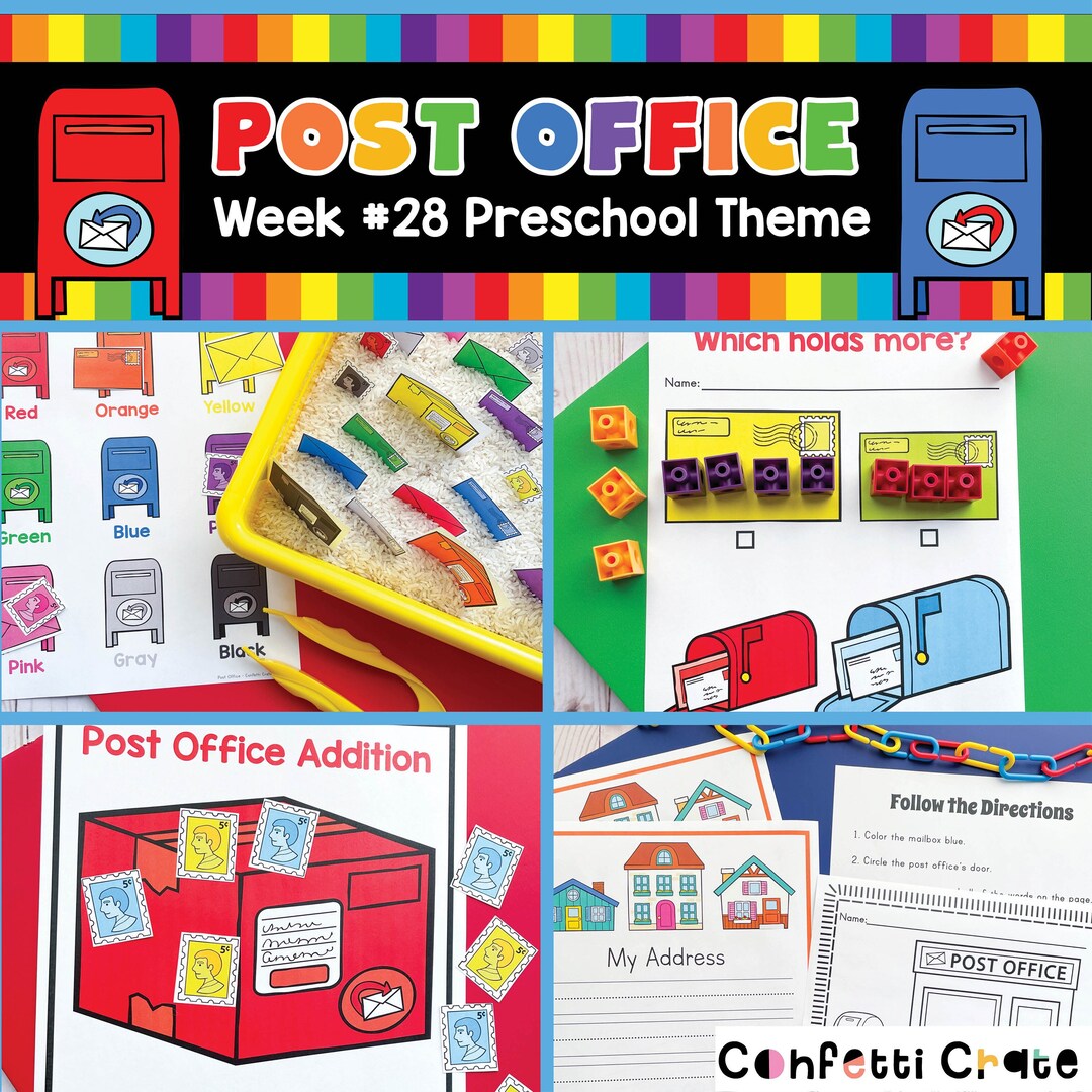 Post Office Preschool Curriculum, Preschool Printables, Preschool Math ...