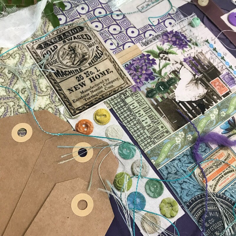 Fabric Collage Kit - Etsy