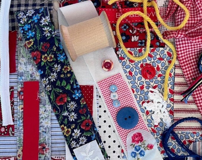Snippet Spool Slow Stitch Kit Pack Roll Mixed Media Collage Art Bobbin ...