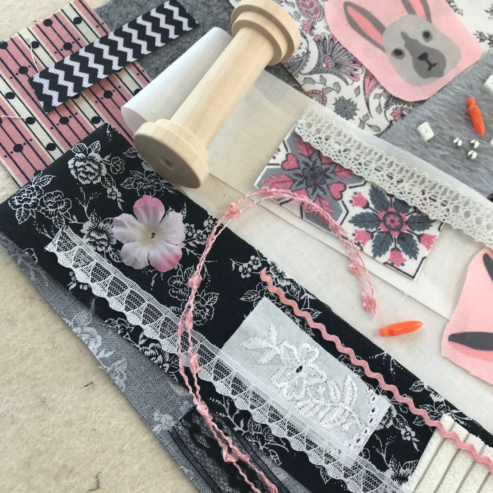 Snippet Roll Rabbit Slow Stitch Kit Easter Spool Pack Mixed - Etsy