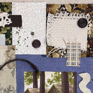 Summer Slow Stitch Kit Fabric Pack Poppies Hand Stitching Junk Journal ...