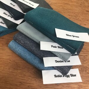 Heather Indigo Blue Felted Wool Journals Slow Stitch Junk Journal ...