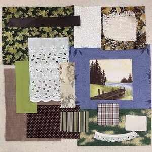 Summer Slow Stitch Kit Fabric Pack Poppies Hand Stitching Junk Journal ...